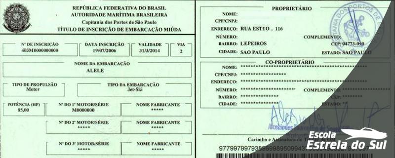 Registro de Embarcação - Escola Náutica Estrela do Sul